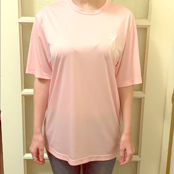 Browning | Tops | Medium Light Pink Dry Fit Browning Shirt | Poshmark